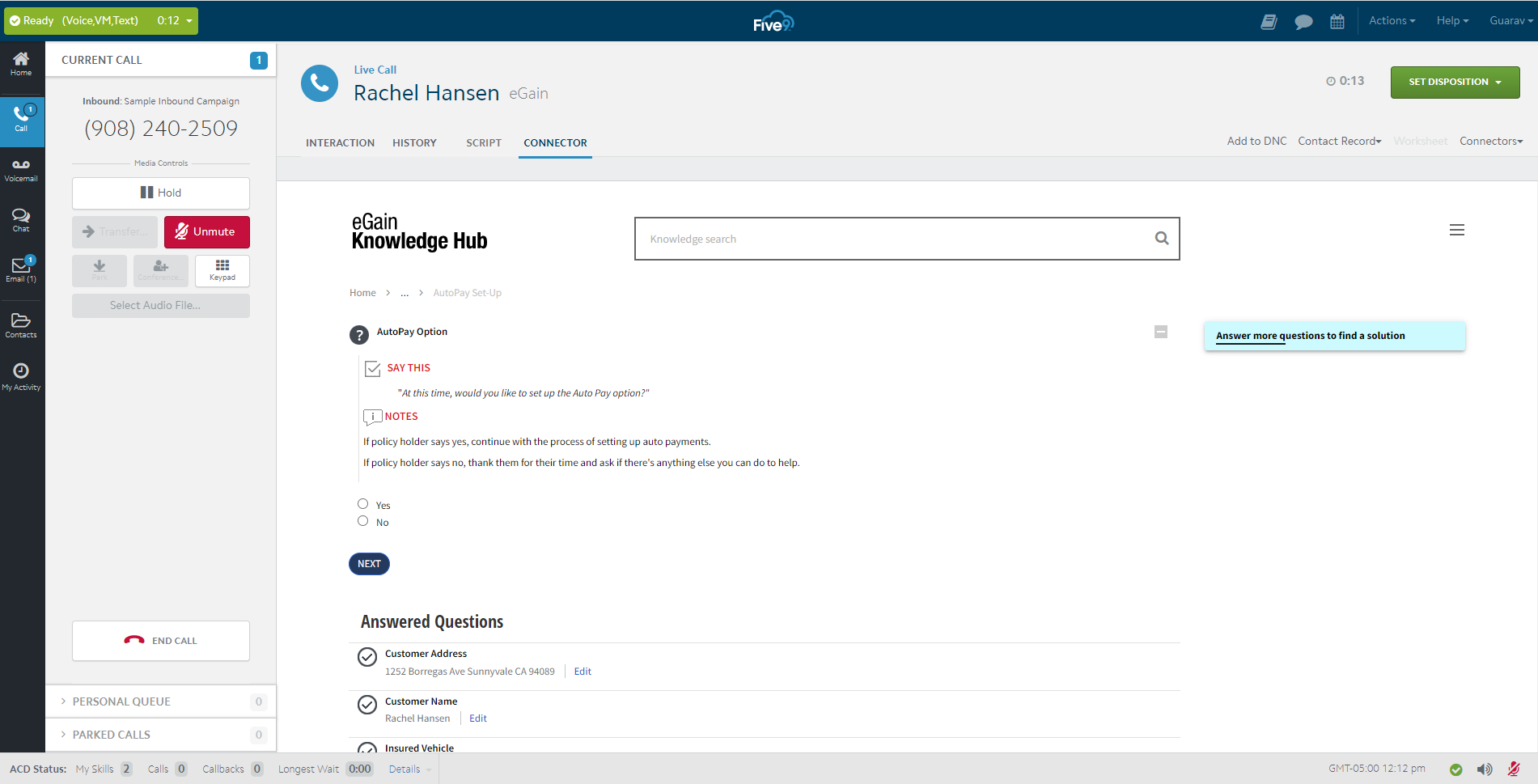 Best Knowledge Management Software for Five9 Contact Center | eGain