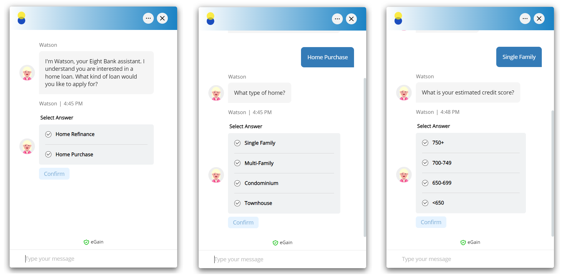 Pre-built connector for IBM Watson Assistant and eGain’s Conversation Hub™