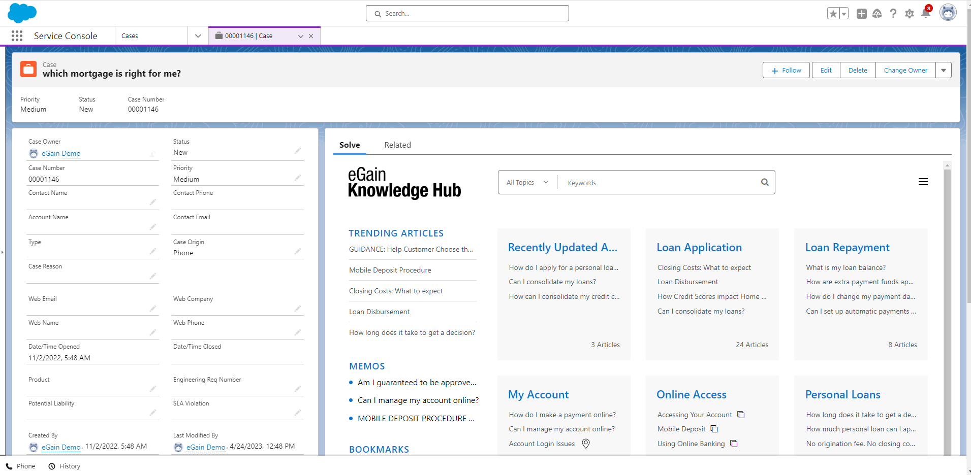 eGain Knowledge Hub for Salesforce | eGain